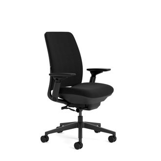 Steelcase Amia Ergonomischer B&uuml;rostuhl mit LiveBack Lumbalst&uuml;tze und 4D-Armlehnen Onyx, 68 x 56.5 x 99
