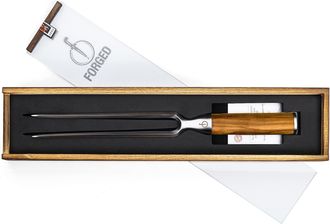 Forged Olive Fleischgabel 32cm, in Holzkiste