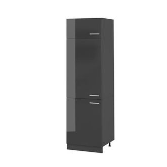 Vicco Armoire pour frigo R-Line, Anthracite Haute Brillance, 60cm