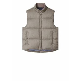 Paul Smith Homme, Vestes, Beige, Taille: XL Gilet Puffer en Laine et Cachemire