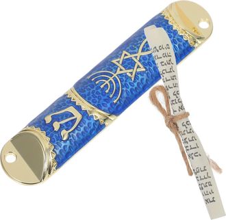 Artibetter J&uuml;dische Mezuzah aus Metall und Zinklegierung mit Sichtbarer Schriftrolle Dekoratives T&uuml;rornament Design Langlebig und Kunstvoll f&uuml;r Haust&uuml;r und Wohnr
