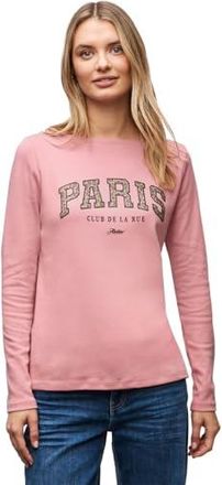 Street One 3229079 T-Shirt avec col Bateau, Rose poudré, 44 Femmes