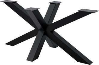 Clp Tischbeine Metall schwarz Esstisch Harlan, Tischgestell pulverbeschichtet, besonders stabil bis 300 kg belastbar, f&uuml;r DIY-Tische, Farbe:schwarz, Gr&ouml;&szlig;e