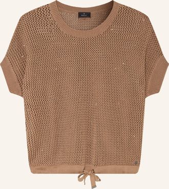 Monari Monari Strickshirt Mit Schmucksteinen braun