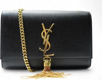 Saint Laurent Crossbody Bags - NEUE HANDTASCHE SAINT LAURENT KATE TASSEL KLEINER - Gr. unisize - in Schwarz - f&uuml;r Damen