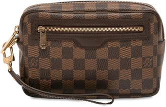 Louis Vuitton Clutches - Damier Ebene Pochette Billets Macao - Gr. unisize - in Braun - f&uuml;r Damen