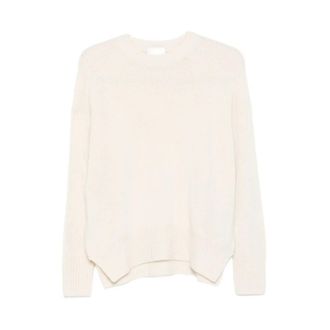 Allude Femme, Pulls, Beige, Taille: 36 FR Beige Cashmere Wool Sweater