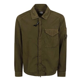 C.P. Company Chrome-R Zipped Lens Overshirt - - Jackets - Herren - Gr&uuml;n - S