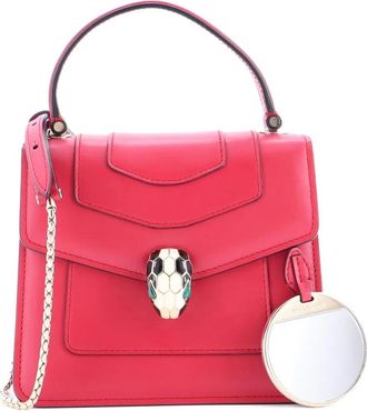 Bulgari Serpenti Forever Top Handle Bag Leather Small satchel - Rosa