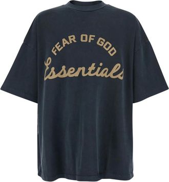 Fear of God Homme, Tops, Gris, Taille: XS T-shirt &agrave; Manches Courtes et Col Rond