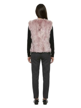 Dolce & Gabbana Silk-Lined Fur Vest - Pink