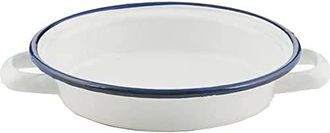 Ibili 904116 Omelettform Blanca 16 cm aus emailliertem, Stahl, wei&szlig; / blau, 16 x 16 x 5 cm