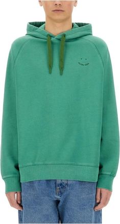 Paul Smith Homme, Sweatshirts et sweats &agrave; capuche, Vert, Taille: S Happy Popover Sweat &agrave; capuche