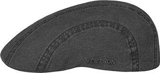 Stetson Casquette Plate Madison Delave Femme/Homme - en Coton Gavroche DEte avec Visiere Ete Printemps-ete - M (56-57 cm) Noir