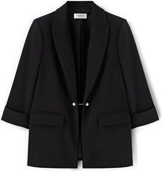 Motivi Femme, Vestes, Noir, Taille: 44 FR Blazer avec boutons de manchette bijoux