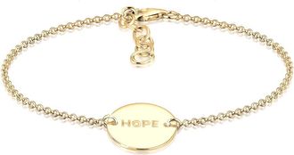 Elli Armband Damen Hope-Schriftzug in 925 Sterling Silber vergoldet