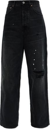 VETEMENTS Femme, Jeans, Noir, Taille: W26 Jeans effet vieilli