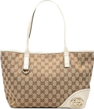 Gucci Shopper - GG Canvas New Britt Tote - Gr. unisize - in Braun - f&uuml;r Damen