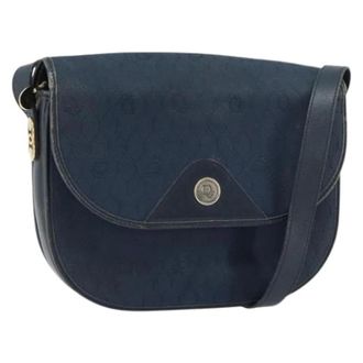 Dior Pre-owned Vintage Honeycomb Canvas Schultertasche - - Pre-owned - Damen - Blau - ONE SIZE