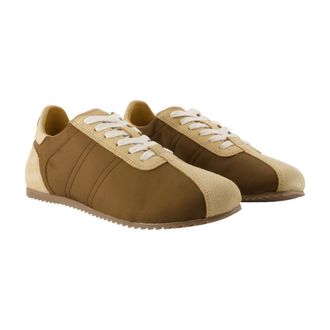 Ami Nylon & Suede Colorblock Sneaker - Brown