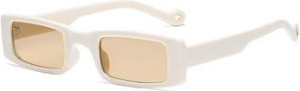 Generic Lunettes De Soleil Carr&eacute;es &Agrave; Petite Monture For Hommes Et Femmes, Tendance For Les Vacances En Plein Air(Beige)