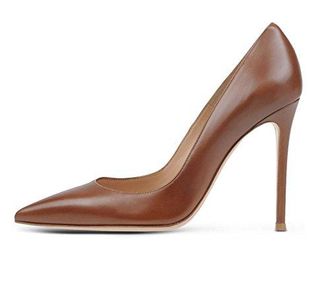 EDEFS Escarpins Femme - Sexy High Heel Shoe - Stiletto Marron Escarpin - Chaussures Talons Aiguilles 10 cm - Taille 35