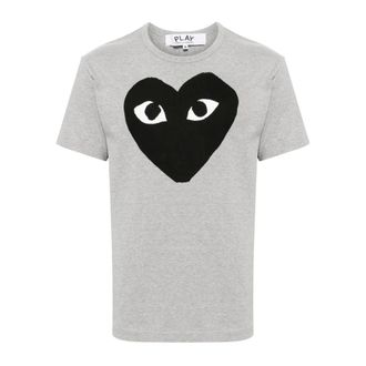 Comme Des Gar&ccedil;ons T-shirt Coeur Noir - Homme - Tops - Gris - Taille: XL