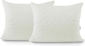 Decoking 2 Kissenbezüge 50x60 cm Weiß Microfaser Hotelverschluss Axel