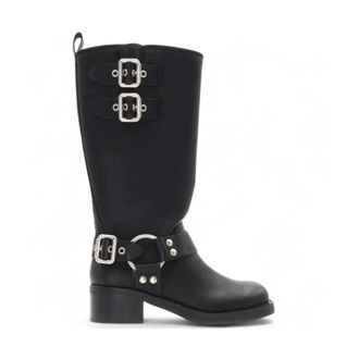 Steve Madden Femme, Chaussures, Noir, Taille: 40 1/2 EU Eastern Biker Bottes