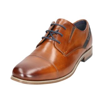 Bugatti man Herren Mokassins, Männer Business Lace Shoe,Freizeitschuhe,Derby schnürung,maennlich,Mens,Men,lace-up Shoes,Cognac (6300),44 EU/EU UK