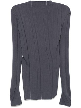 Jade Cropper pull à design asymétrique - Gris