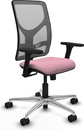 Piqueras y Crespo Rosa Schreibtischstuhl mit 3D-Armen, h&ouml;henverstellbare Lendenwirbelst&uuml;tze, ausgestattet mit 3 Positionen und Schneideschaum. Mit Rollen von 65 mm Nylo