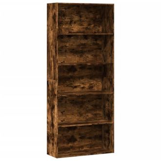 vidaXL Bibliothèque chêne fumé 80x30x189 cm bois dingénierie - Vidaxl