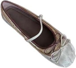 Generic JCVBN Chaussures plates &agrave; talons bas pour femme avec noeud papillon pour femme Ballerines d&eacute;t&eacute; Mary Janes Baskets de marche, beige, 37.5 EU