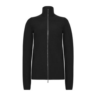 Wolford Cardigan en laine m&eacute;rinos &agrave; col chemin&eacute;e - Femme - Pulls - Noir - Taille: 38 FR