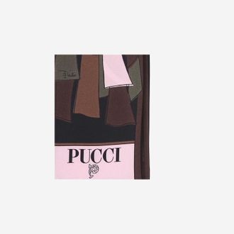Emilio Pucci Geometric Mixed Print Silk Scarf - Multicolor
