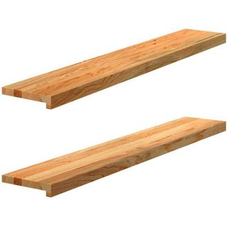 vidaXL Vidaxl - Appuis de fen&ecirc;tre 2 pcs marron clair bois de ch&ecirc;ne massif