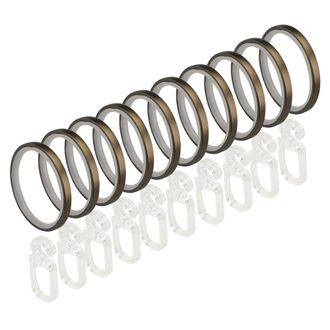 Liedeco Ringe, Stilringe mit Gleiteinlage + FLH | Bronze | 10 St&uuml;ck