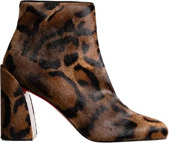 Christian Louboutin Stiefeletten - Jane Zipped Boots - Gr. 36 (EU) - in Leopardfarben - f&uuml;r Damen