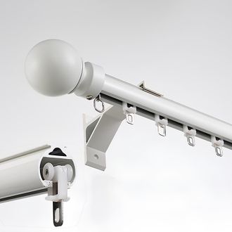 Generic Gardinenstange Mit Halterungen, Beschlagset, Fensterstangen, Robuste Vorhangstange Aus Aluminium, 70-600 cm, F&uuml;r Wohnzimmer, Schlafzimmer, B&uuml;ro, Krank