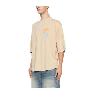 Palm Angels T-Shirt - - Tops - Herren - Beige - S