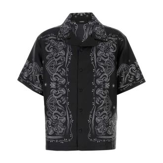 Amiri Homme, Chemises, Noir, Taille: L Bandana Paint Bowling Shirt