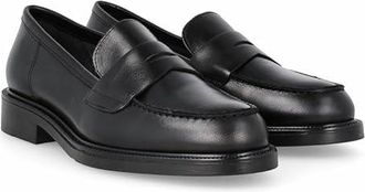 Lince Lince Mocasin Comodo | Semelle en caoutchouc | Semelle int&eacute;rieure en gel amovible | 51202 | Fabriqu&eacute;es en Espagne, Cuir de scie noir, 35 EU