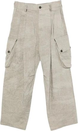 Ziggy Chen Homme, Pantalons, Beige, Taille: M Wide Pantalons