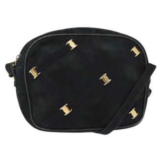 Ferragamo Sac bandouli&egrave;re en daim Pre-owned - Femme - Pre-owned - Bleu - Taille: ONE Size
