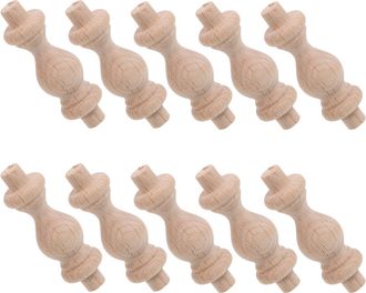 OSALADI 10 St&uuml;ck Unbehandelte Holzbaluster 75x18mm Selbstgemacht Balusterspindeln f&uuml;r Treppengel&auml;nder und M&ouml;bel Naturbelassen Klassischer R&ouml;mischer Stil Innen
