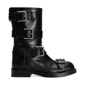 Dolce & Gabbana Leder-Stiefeletten - - Shoes - Damen - Schwarzk - 36 EU