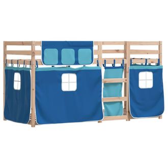 vidaXL Vidaxl - Letto A Castello Senza Materasso Blu 90x200cm Massello Pino