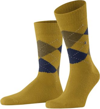 Burlington Herren Socken Preston M So weich und warm gemustert 1 Paar, Gelb Mustard 1597, 46-50