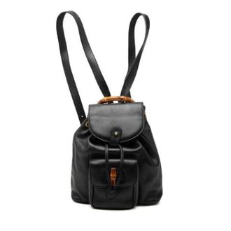 Gucci Pre-owned Vintage Bamboo Backpack - Femme - Pre-owned - Noir - Taille: ONE Size